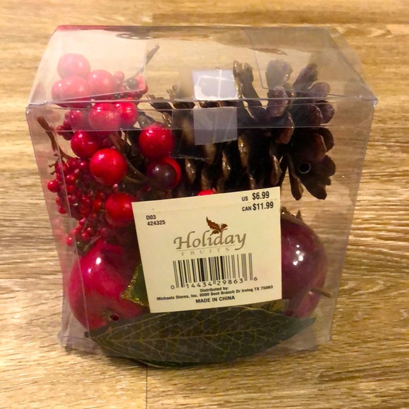 Michaels | Holiday | Free With Bundle Christmas Holiday Festive Pinecones And Fake Berries Etc ...